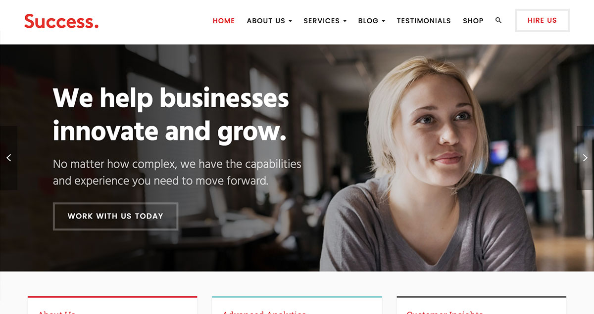 Success - Business and Professional Services WordPress Theme - Daily ...