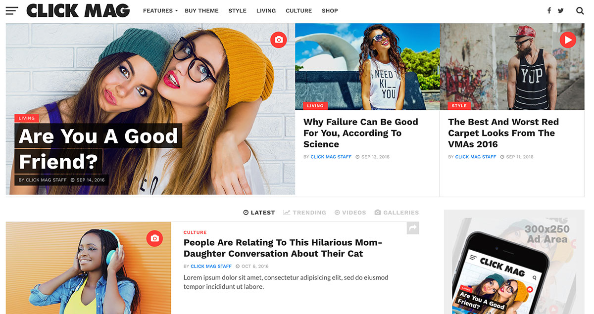 Click Mag - Viral WordPress News Magazine Blog Theme - Daily Design ☕️